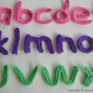 Crochet Pattern - ALPHABET Applique - Lower Case - PDF (00466) - Etsy