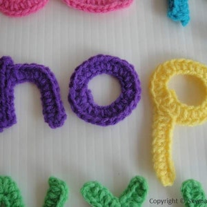 Crochet Pattern - ALPHABET Applique - Lower Case - PDF (00466) - Etsy