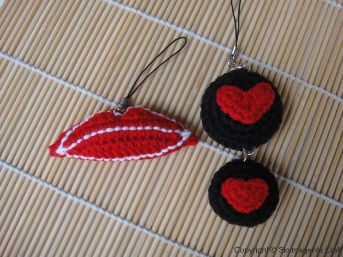 Miniature Crochet Pattern VALENTINE 1 Cell Phone Charm | Etsy