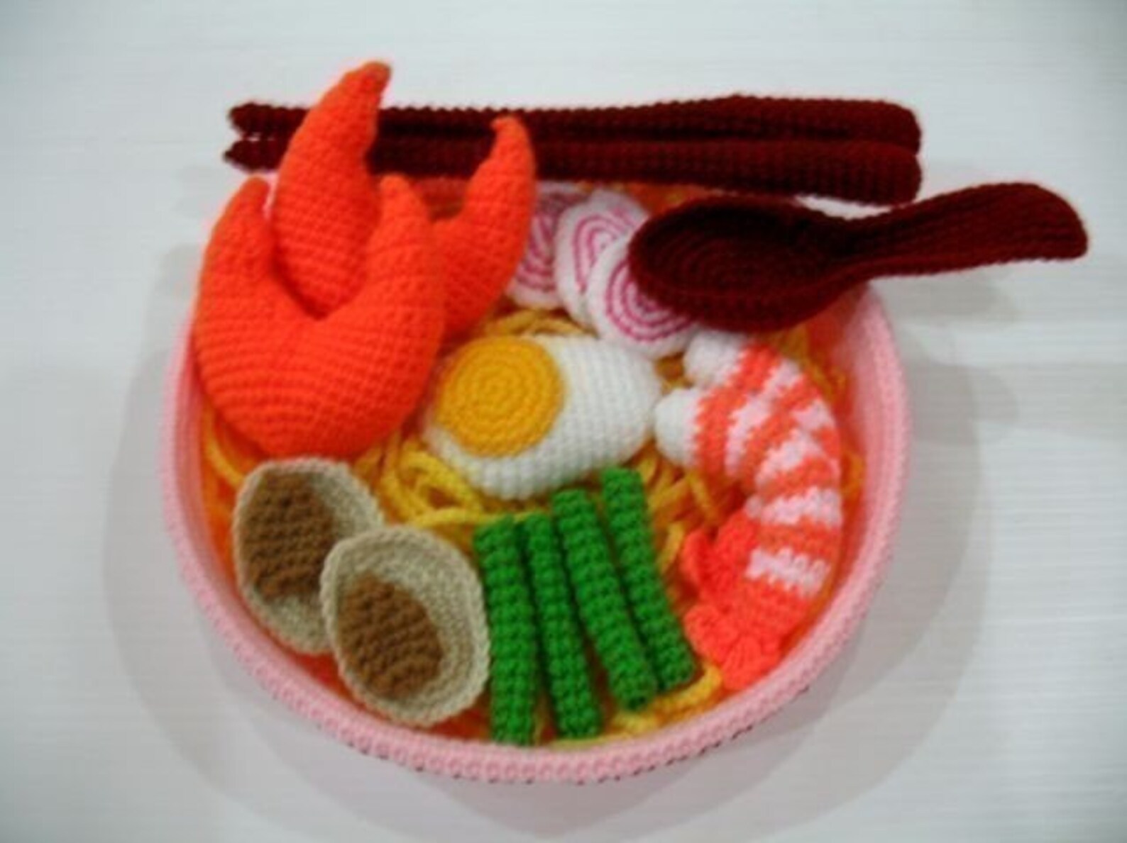 Crochet Pattern - SEAFOOD RAMEN NOODLES - Toys / Playfood - Pdf (00378 ...