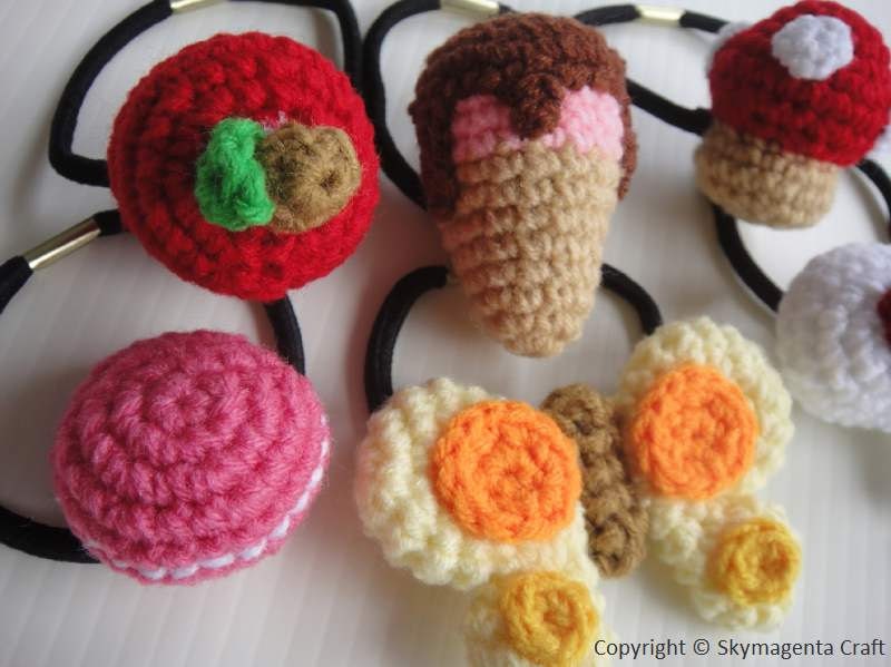 Crochet Pattern CUTE PONYTAIL TIE 1 in Pdf 00460 - Etsy