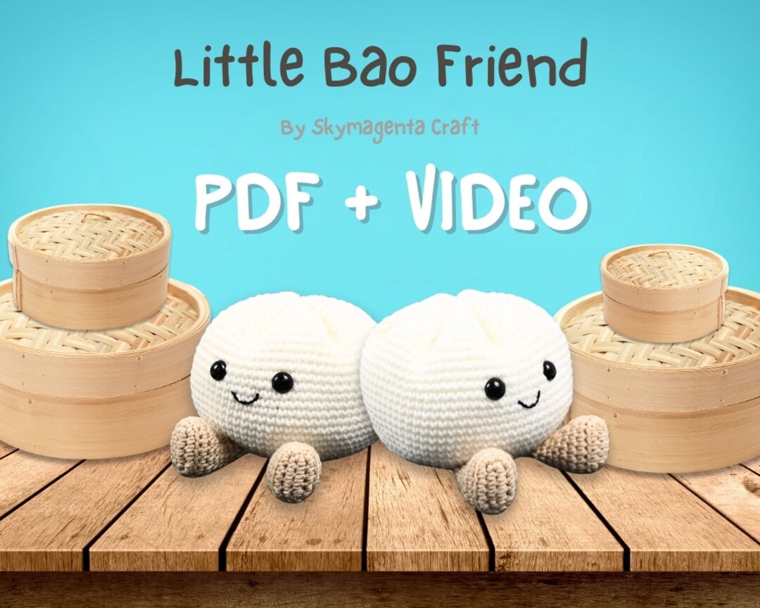 NEW Crochet Pattern PDF With VIDEO Tutorial - Little Bao Friend - Etsy