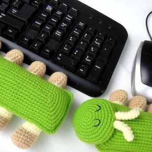 Crochet Pattern - CATERPILLAR - Keyboard and Mouse Wrist Rest - PDF ...