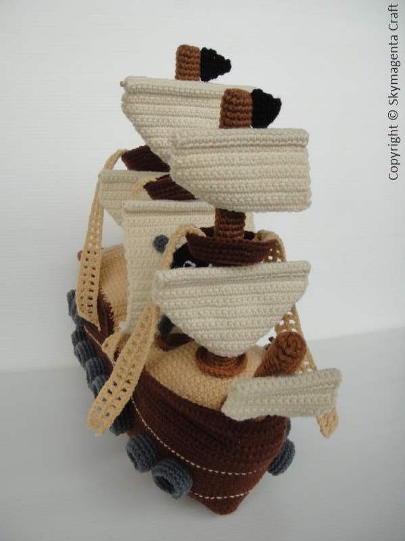 Crochet Pattern - PIRATE SHIP - Toys - in PDF (00464) - Etsy