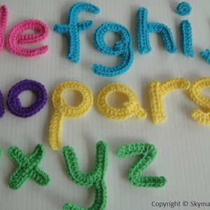 Crochet Pattern - ALPHABET Applique - Lower Case - PDF (00466) - Etsy