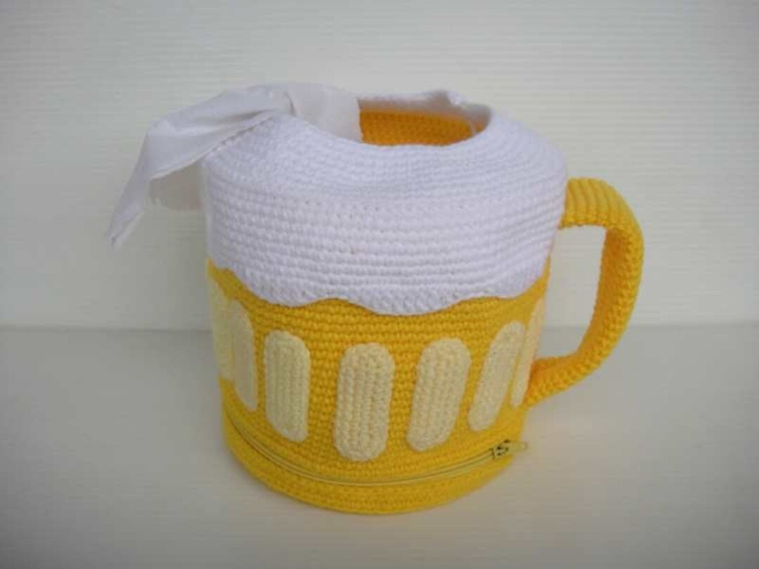 Crochet Pattern - BEER MUG - Tissue Roll Holder - PDF (00366) - Etsy