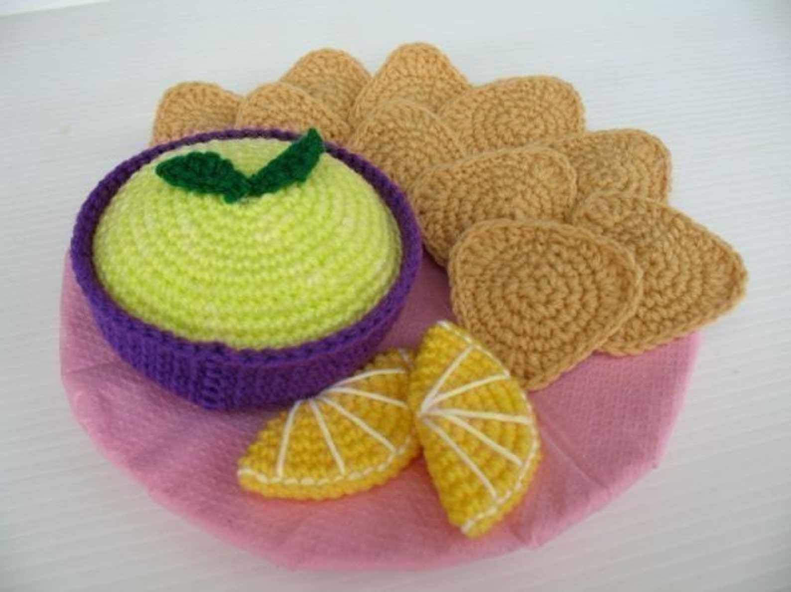 Crochet Pattern - TACO and CHIPS With SALSA- Toys / Playfood - Pdf ...