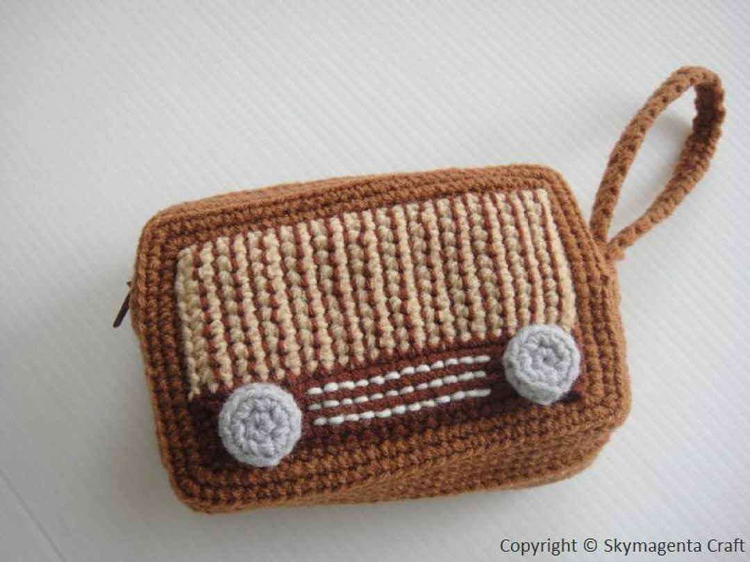 Crochet Pattern - VINTAGE RADIO PURSE - for Cell Phone / Money / Others ...