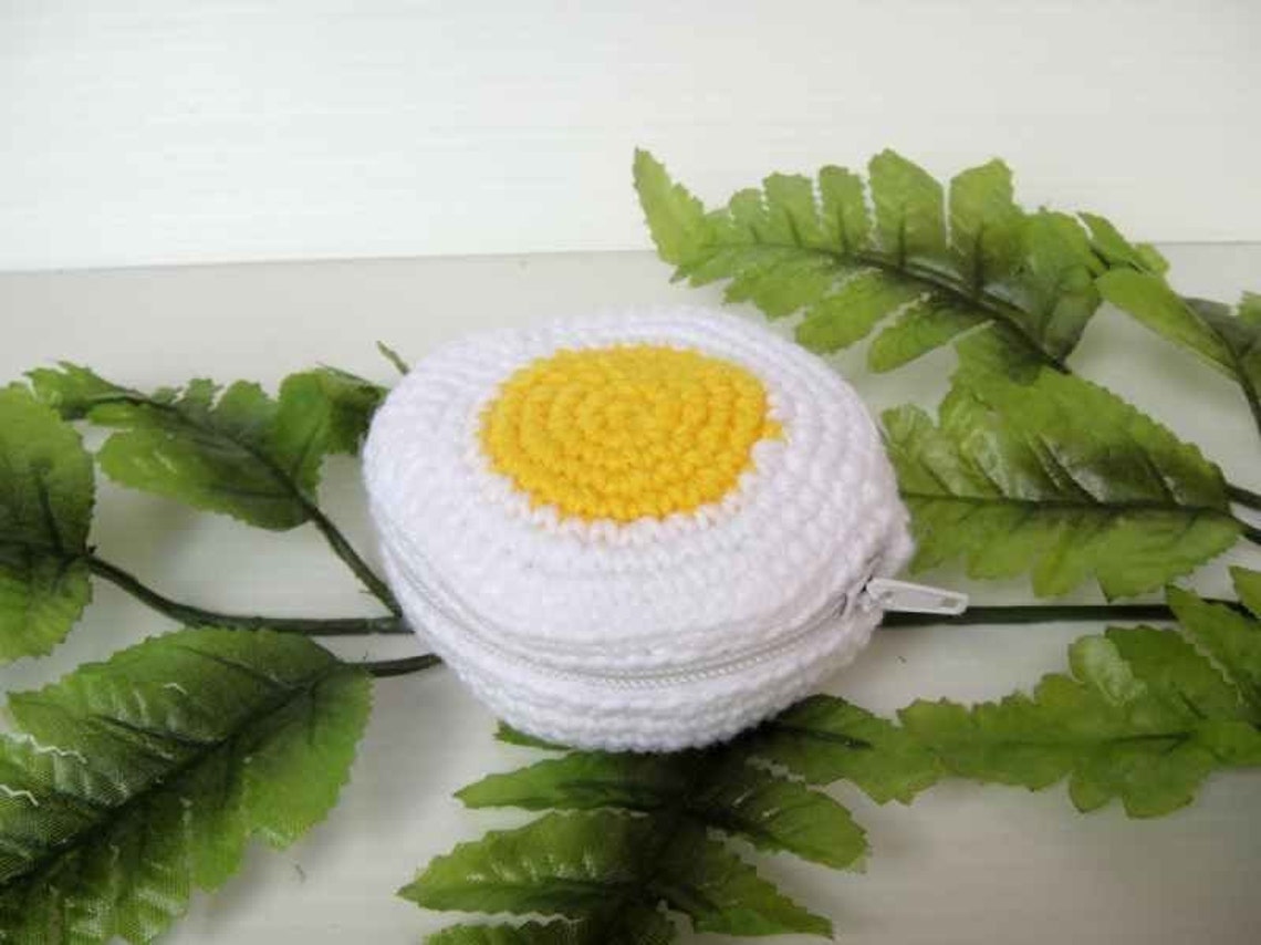 Crochet Pattern FOOD PURSE 3 Coffee Bread and Egg 00470 - Etsy