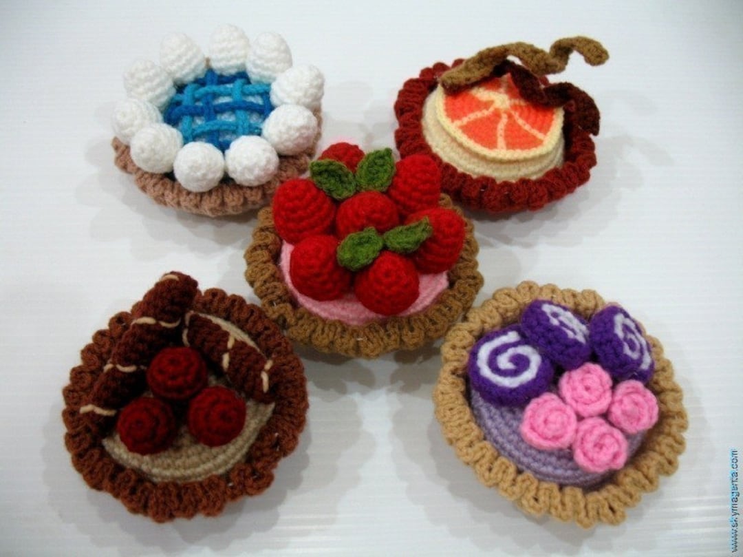 Crochet Pattern-mini TARTS- Playfood / Toys-pdf (00417) - Etsy