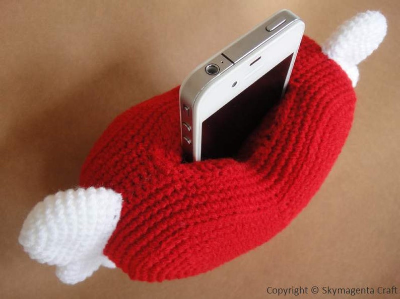 Crochet Pattern Cell Phone Holder HEART 00438 - Etsy