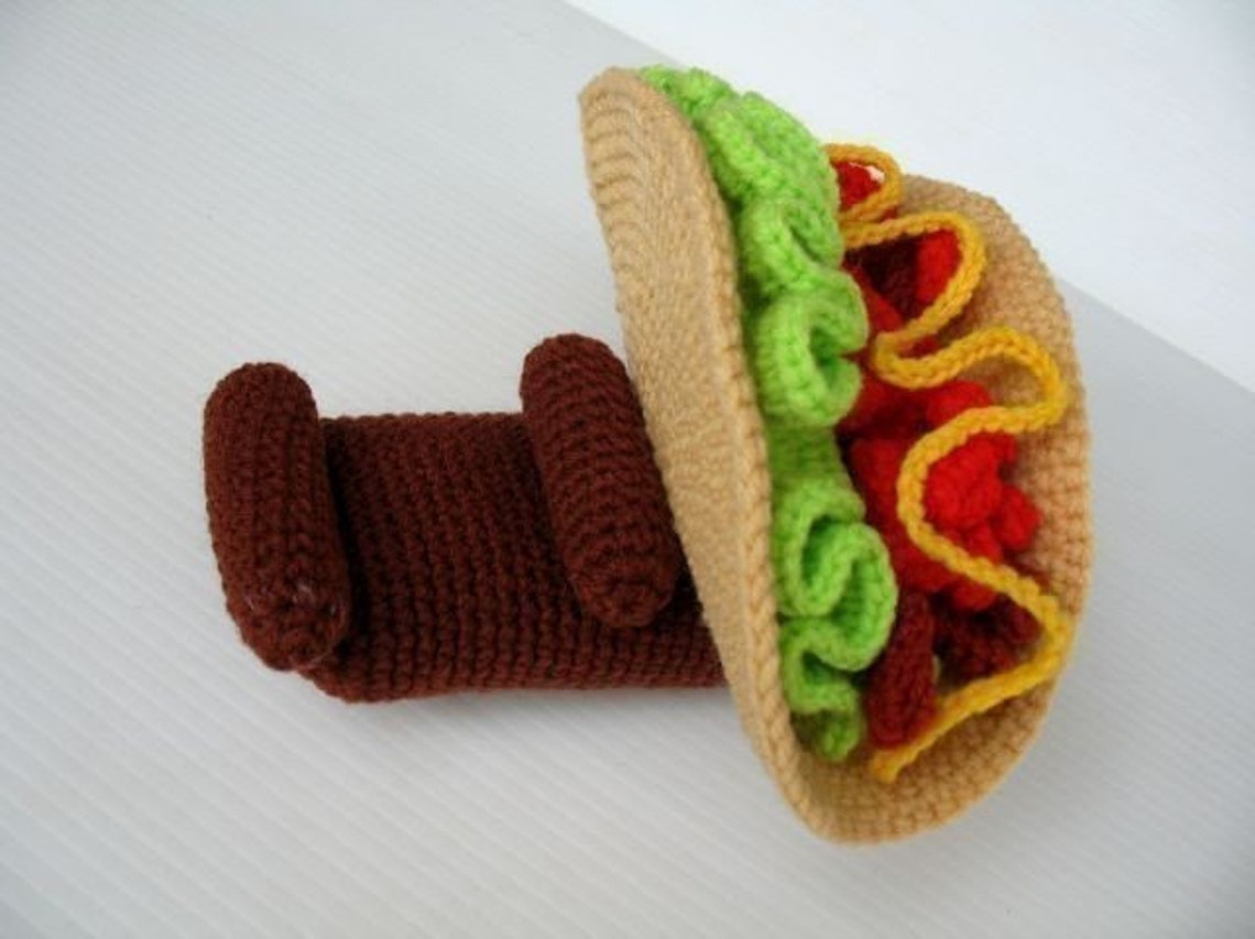 Crochet Pattern - TACO and CHIPS With SALSA- Toys / Playfood - Pdf ...