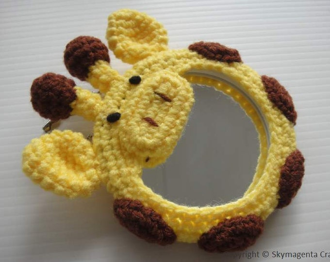 Crochet Handy Mirror GIRAFFE Round 8 Cm - Etsy