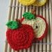 Crochet Pattern - FRUIT APPLIQUE 1 - PDF (00384) - Etsy