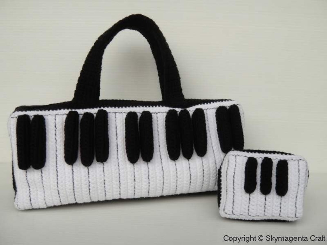 Crochet Pattern - PIANO KEY Tote Bag and Purse- PDF (00364) - Etsy
