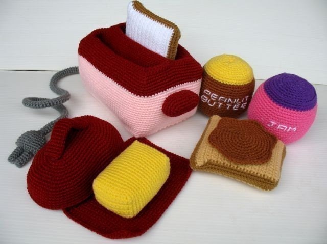 Crochet Pattern - TOASTER- Toys / Playfood - PDF (00433) - Etsy
