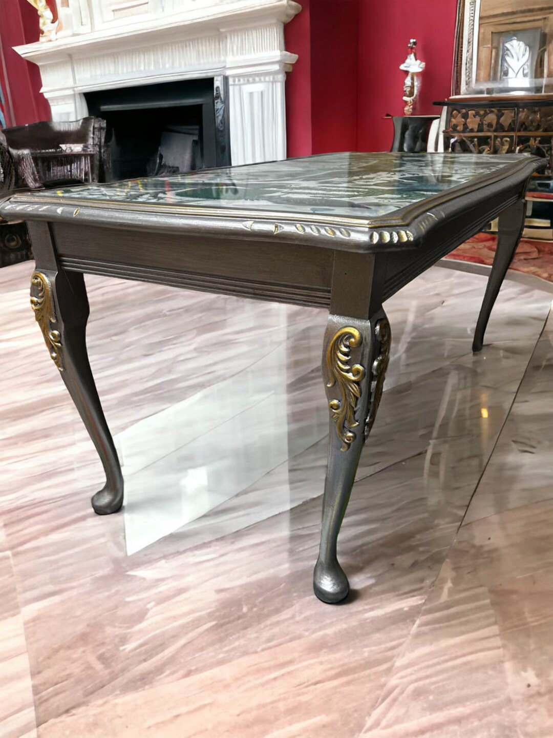 Antique Wood Coffee Table - Etsy