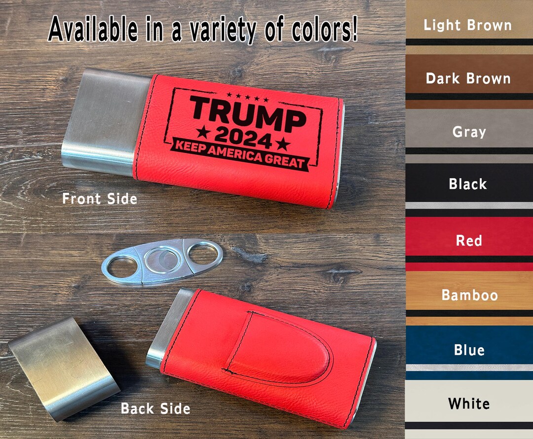 Trump 2024 Cigar Travel Case With Cutter MAGA Cigar Case - Etsy