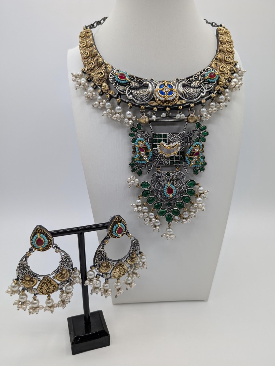 Premium Navratri Trending Set | Oxidized | Fusion | Indian Jewelry ...