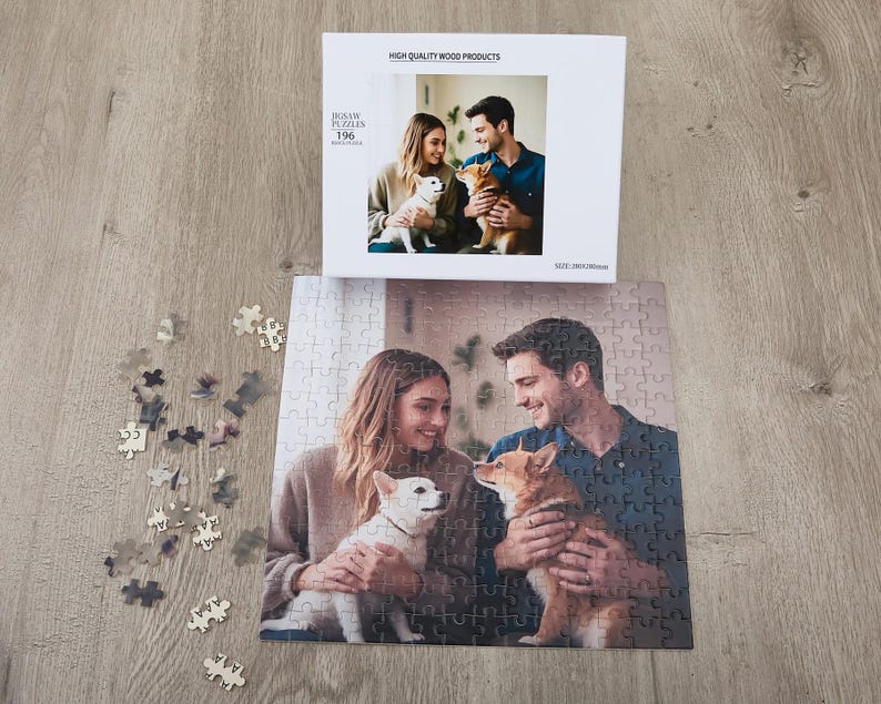 Custom Puzzle From Photo 25-1000pcs,personalized Couple Portrait Jigsaw ...