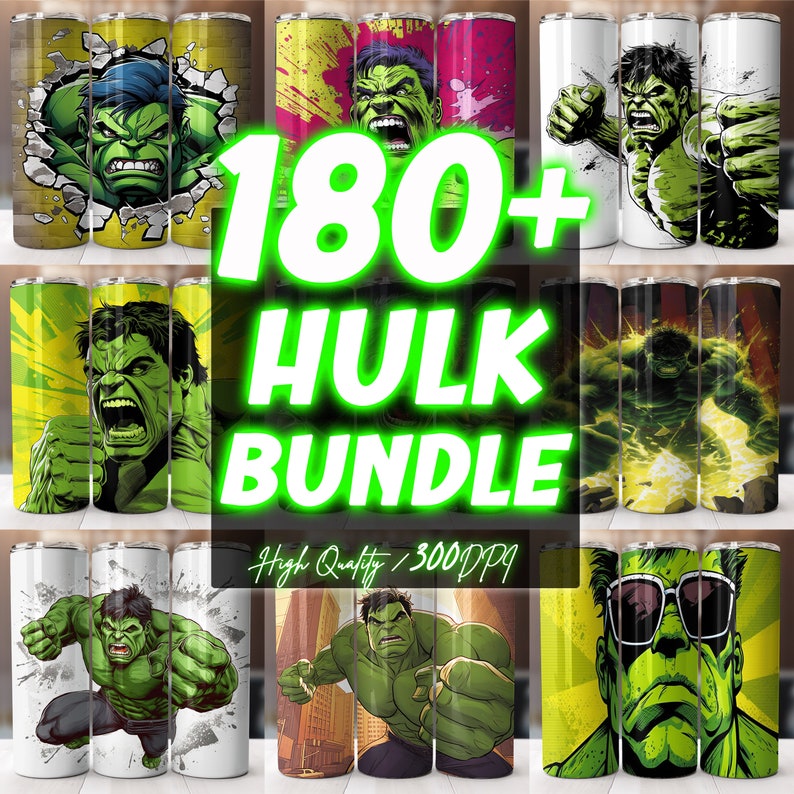 180 Hulk Tumbler Design Bundle Hulk Tumbler Wrap 20oz Skinny Tumbler ...