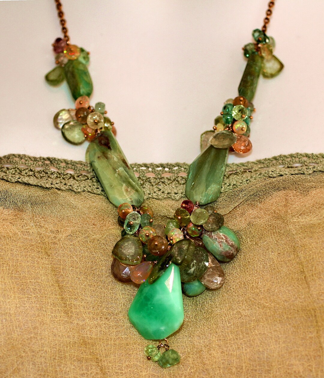 Multi Gemstone Necklace - Etsy
