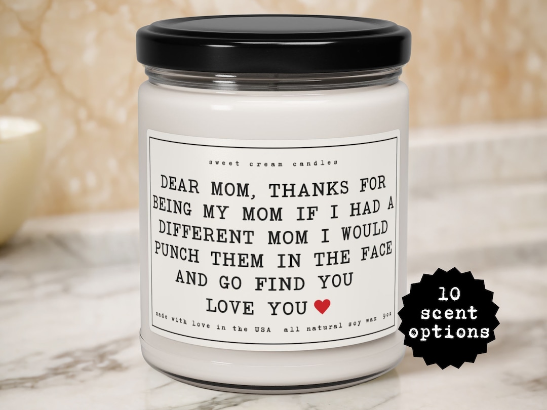 Dear Mom Mothers Day Gifts Funny Gifts for Mom Card Birthday Candle ...