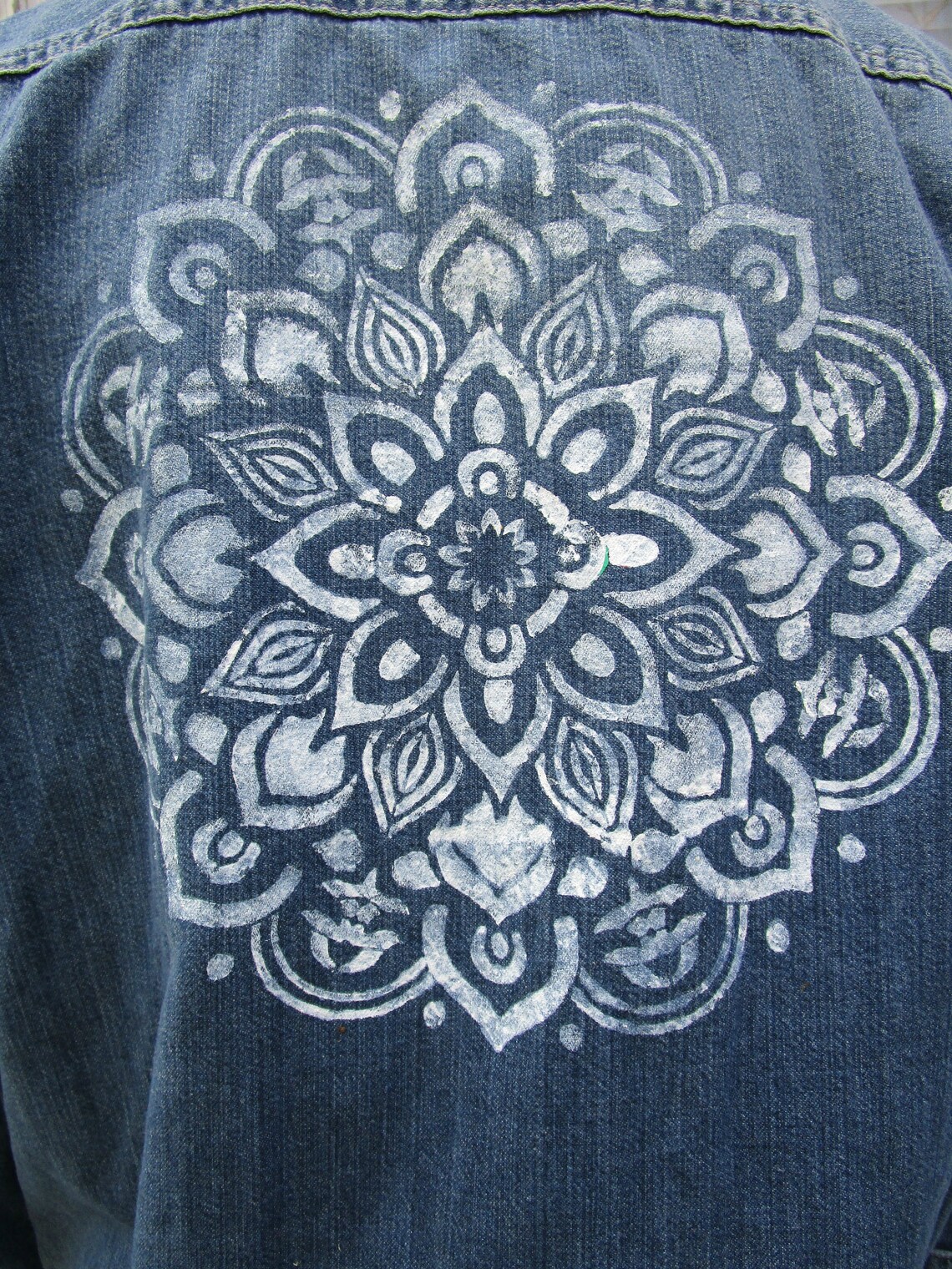 XL Hand Painted Denim Shirt Threadsmart - Etsy