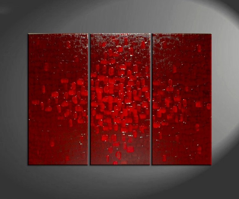 Bold Deep Red Abstract Painting Passionate High Quality - Etsy