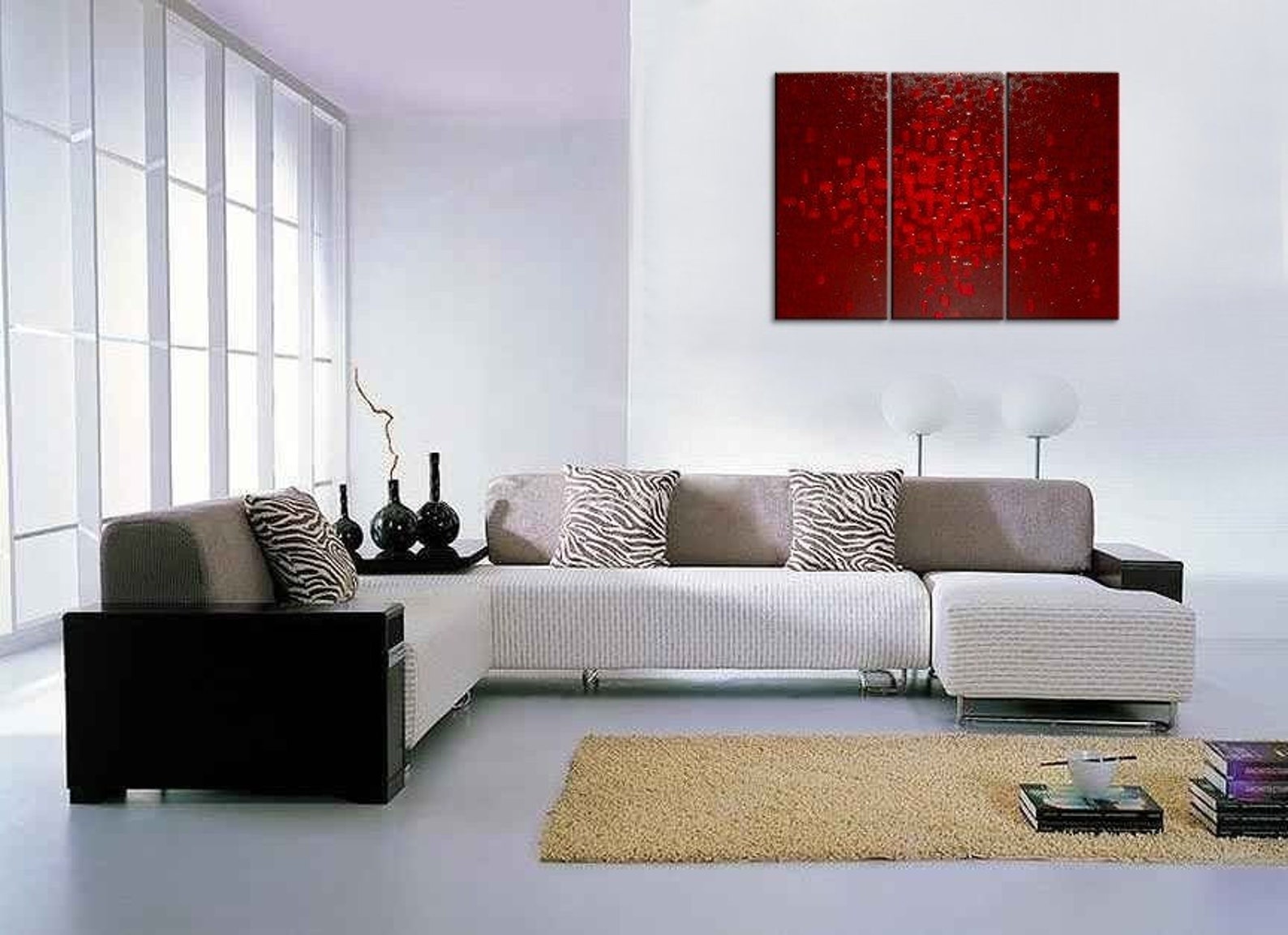 Bold Deep Red Abstract Painting Passionate High Quality - Etsy