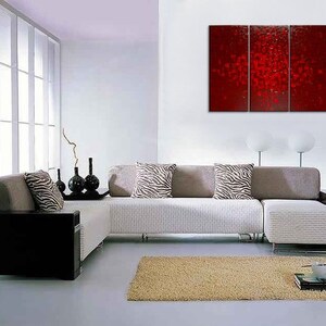 Bold Deep Red Abstract Painting Passionate High Quality Original Art ...