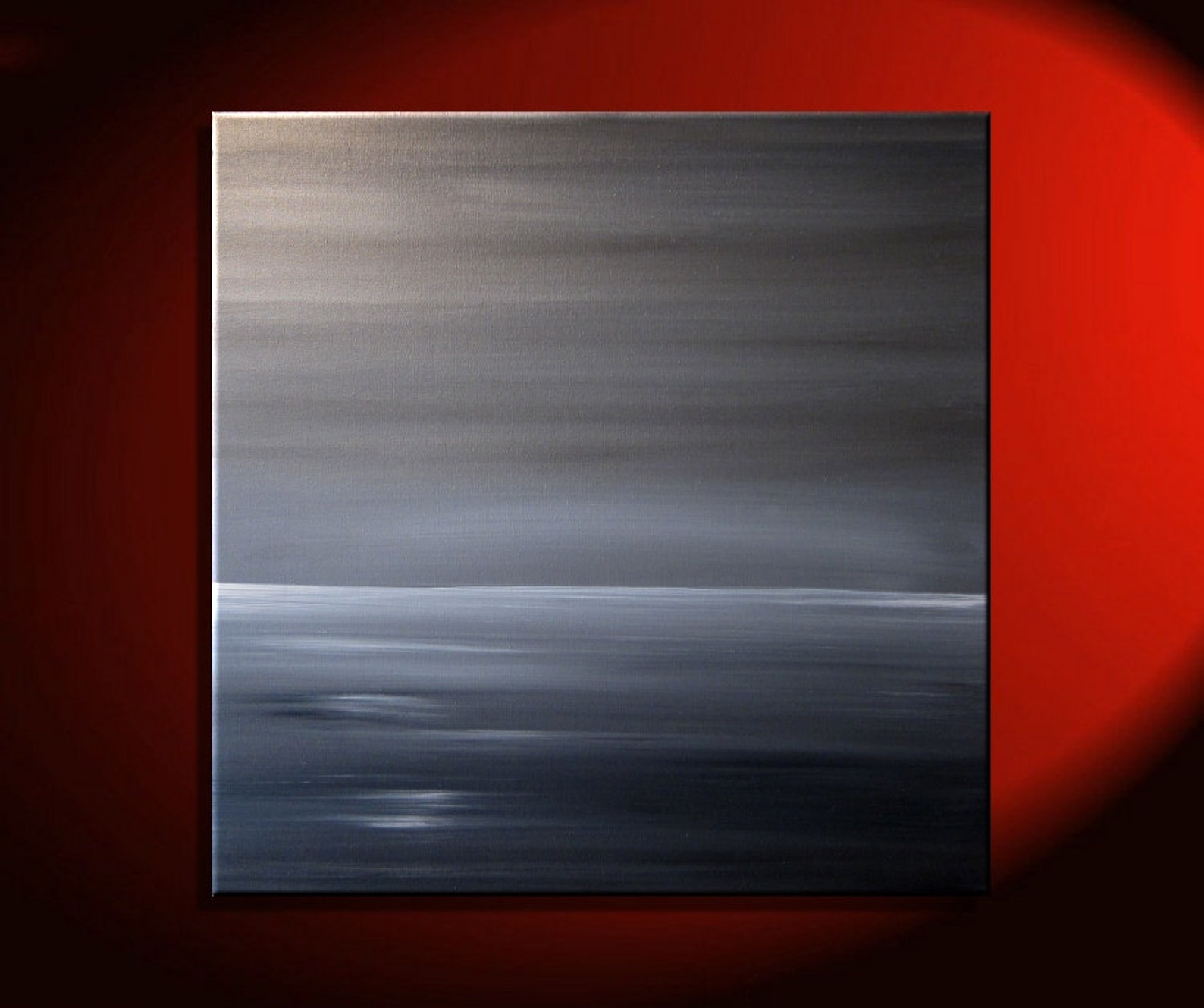 Gray Seascape Art Abstract Ocean Painting Modern Abstract Art Seascape ...