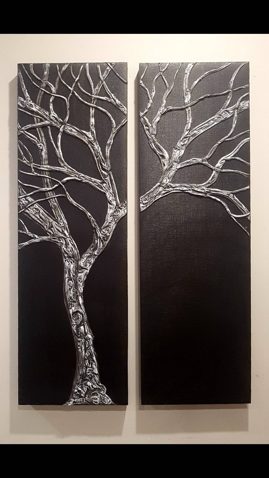 Black Art Tree of Life Painting Super Textured and Detailed | Etsy