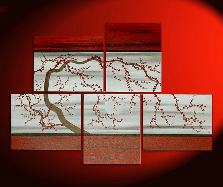 Original Plum Blossom Painting HUGE Custom Gnarly Tree Art Asian Style ...
