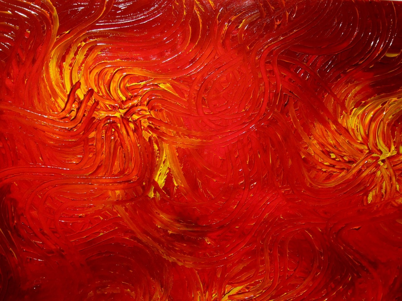 Huge Red Abstract Painting Textured Wall Art Original Passionate Home ...