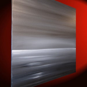 Gray Seascape Art Abstract Ocean Painting Modern Abstract Art Seascape ...