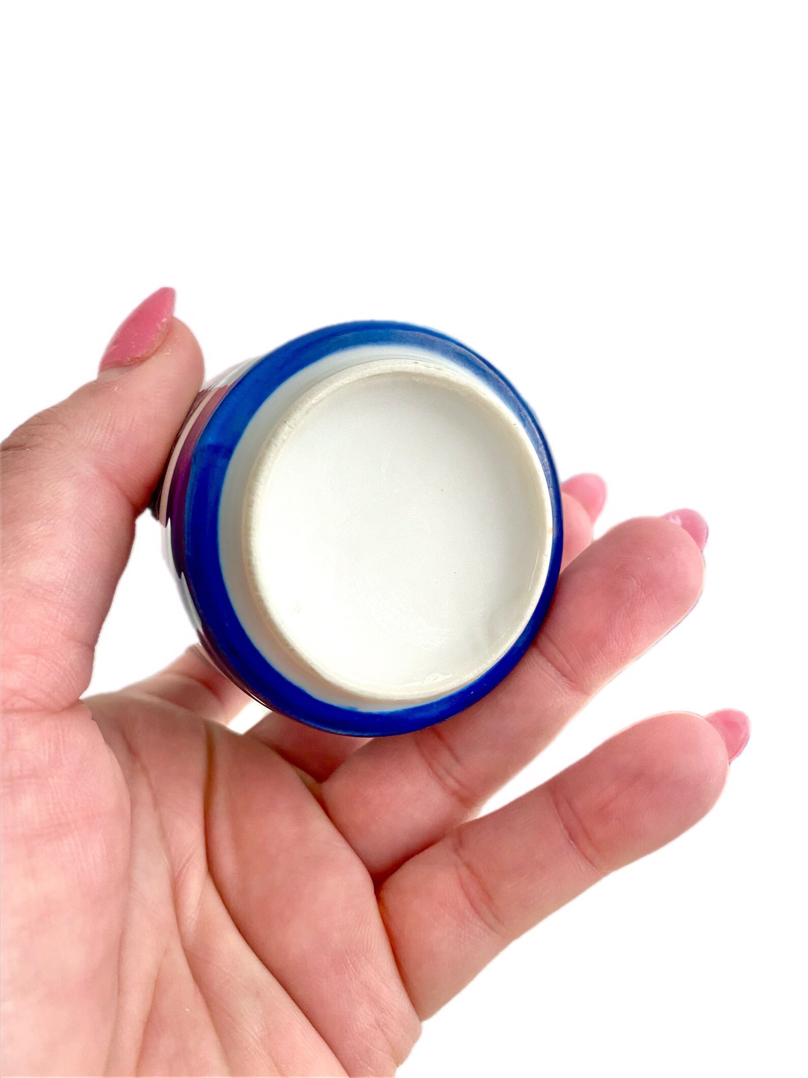 Set of 4 Sake Blue White Porcelain Shot Glass, Vintage Japanese Shot ...