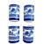 Set of 4 Sake Blue White Porcelain Shot Glass, Vintage Japanese Shot ...