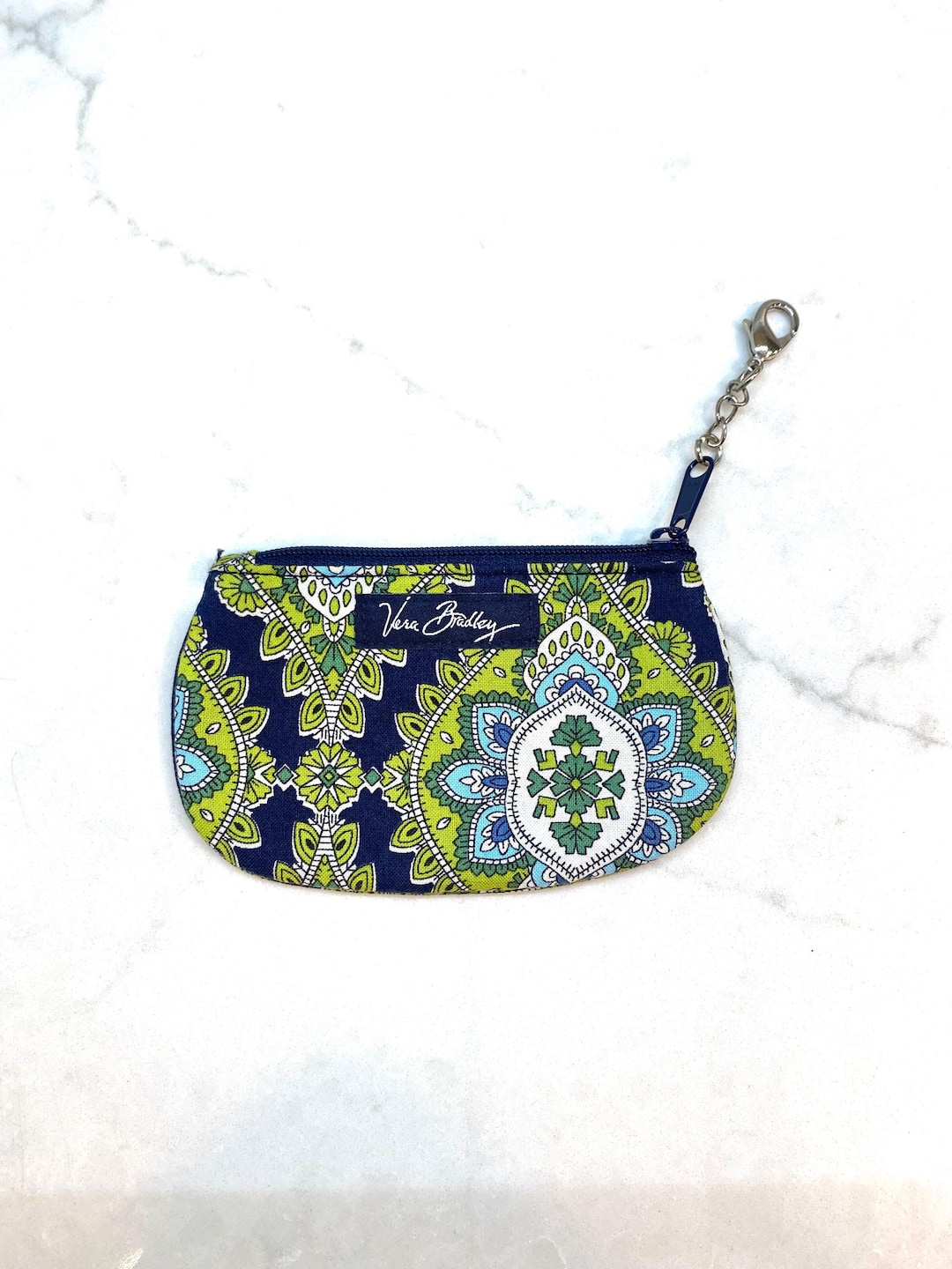 Vera Bradley Blue Green Change Purse Key Chain, Vera Bradley Paisley ...