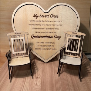 Personalized Memorial Chair Set: Quinceanera Wedding Remembrance - Etsy