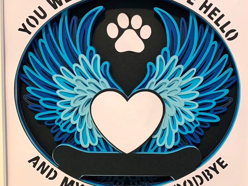 Dog Memorial 3D Layered Cardstock Shadowbox. Handmade, Unique Home ...