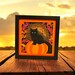 Halloween Black Cat Shadowbox: 3D Layered Paper Art Decor - Etsy