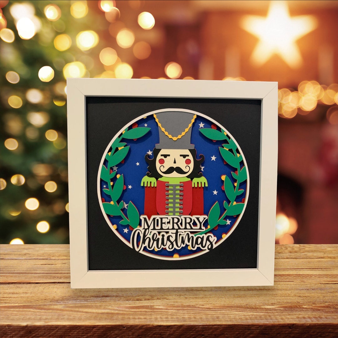 Nutcracker 3D Layered Cardstock Shadowbox. Handmade, Unique Home Decor ...