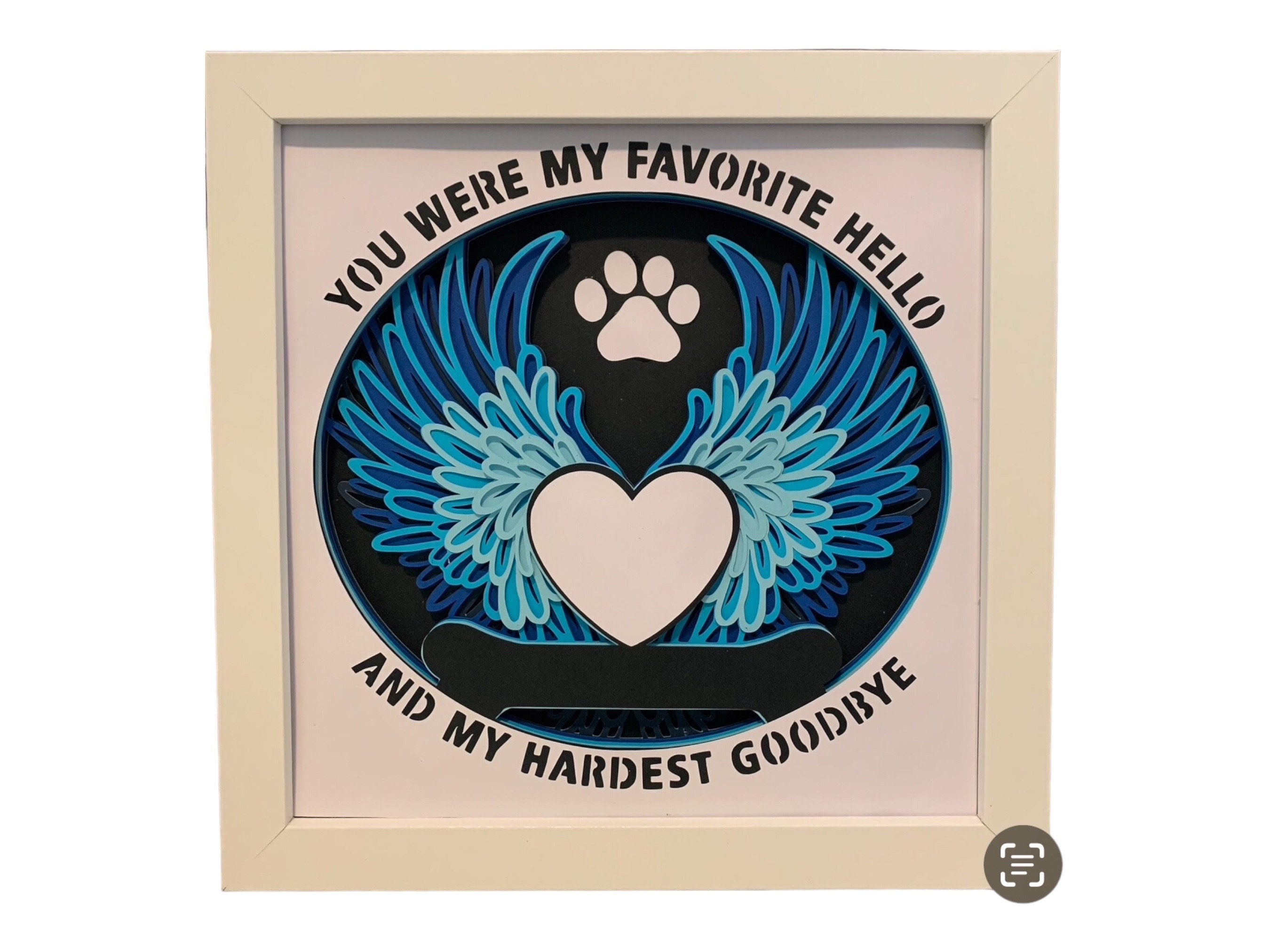 Dog Memorial 3D Layered Cardstock Shadowbox. Handmade, Unique Home ...