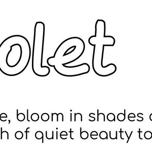 Violet Flower Coloring Page - Etsy