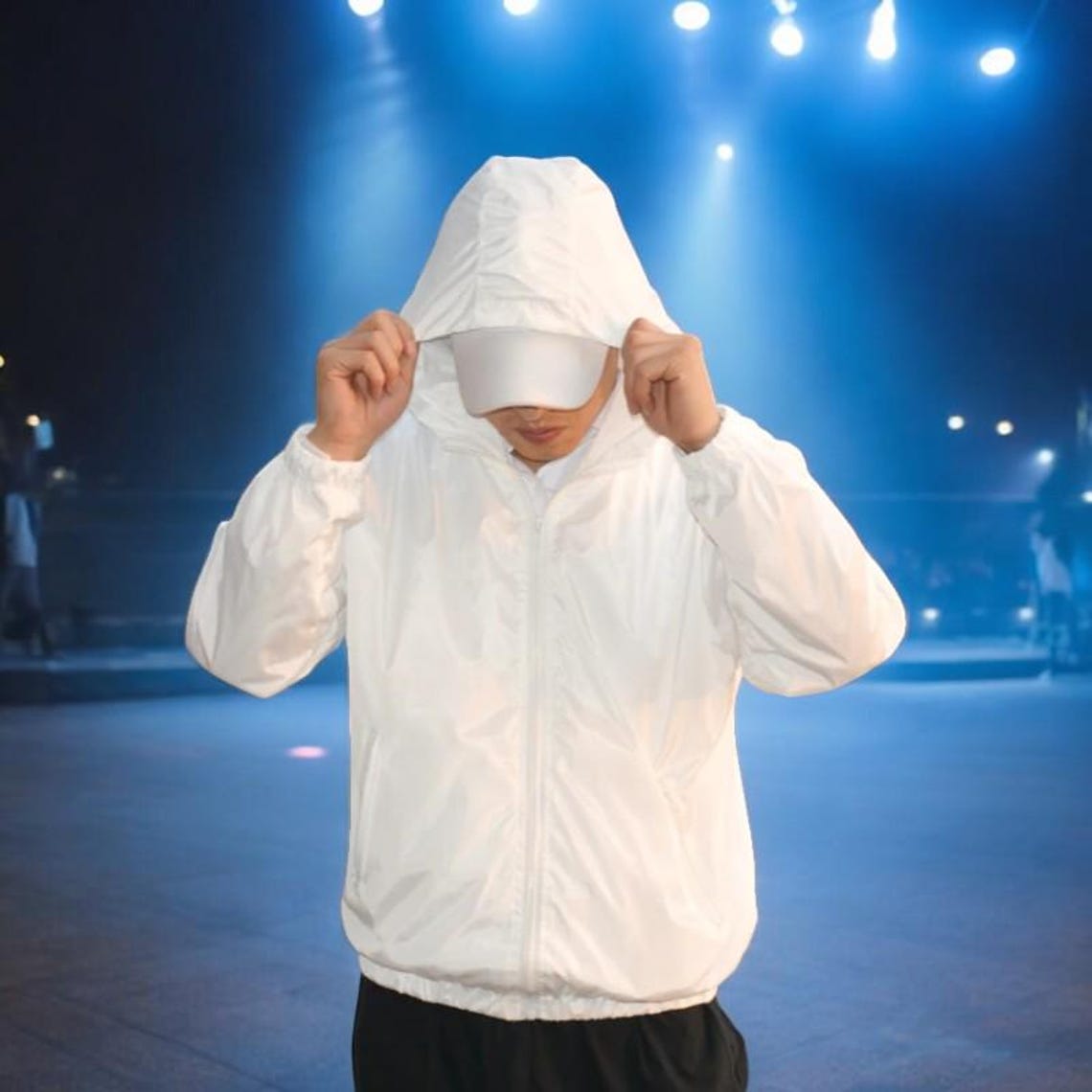 Light up LED Hooded Jacket, Festival Party Rave Coat, Multicolor Glow ...