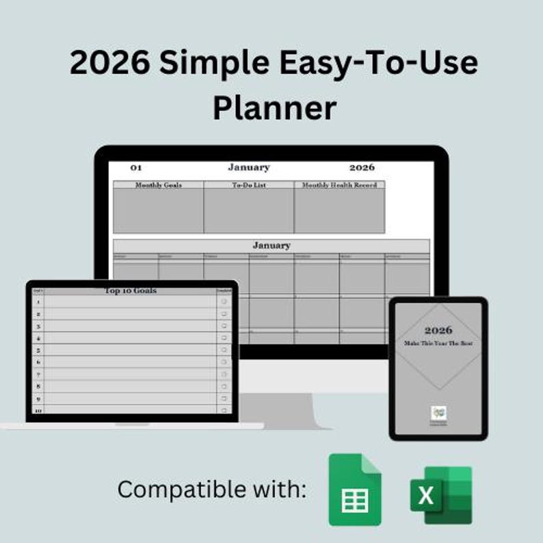 Simple Digital Planner: Google Sheets Schedule (digital Download) - Etsy