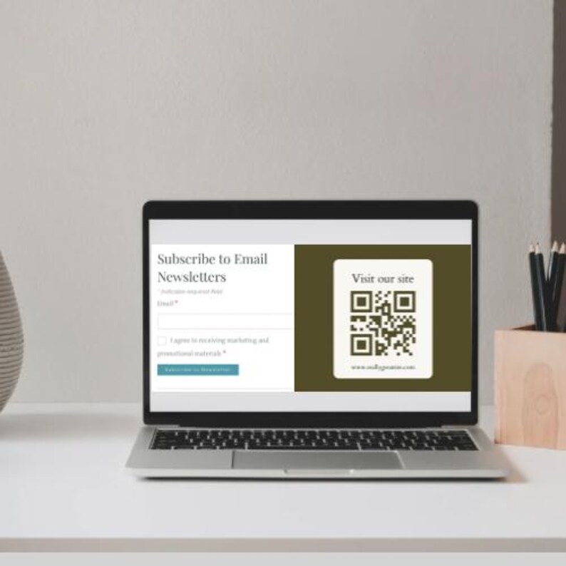 Army Green Custom QR Code Website Widget - Digital Business Sign ...