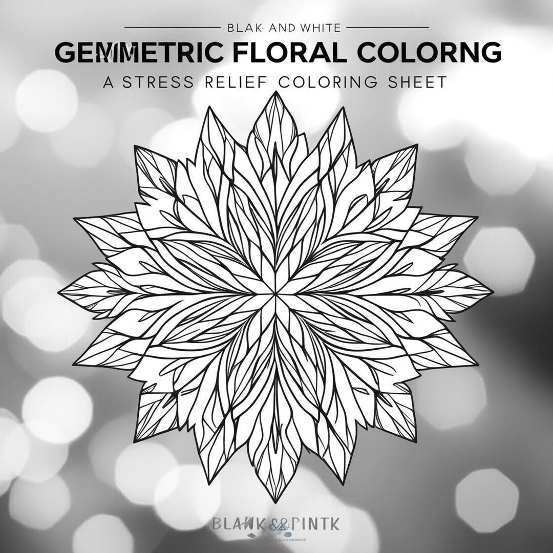 Anxiety Relief Mindful Coloring Pages: Printable Geometric Floral ...