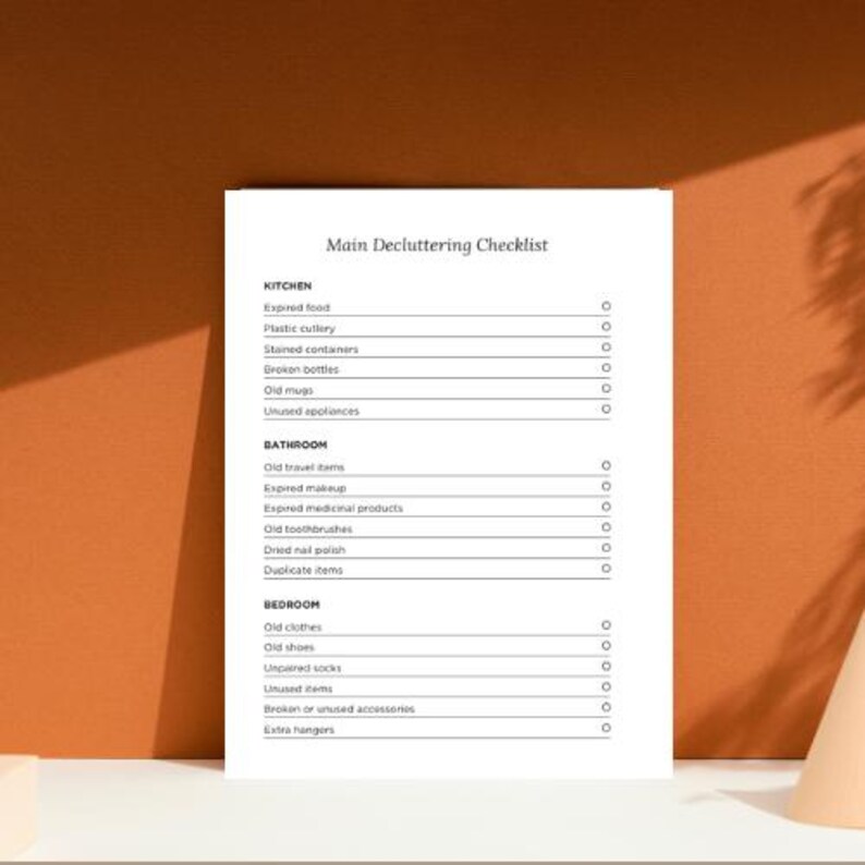 Decluttering Checklist, Decluttering Guide, Cleaning Planner, Home ...